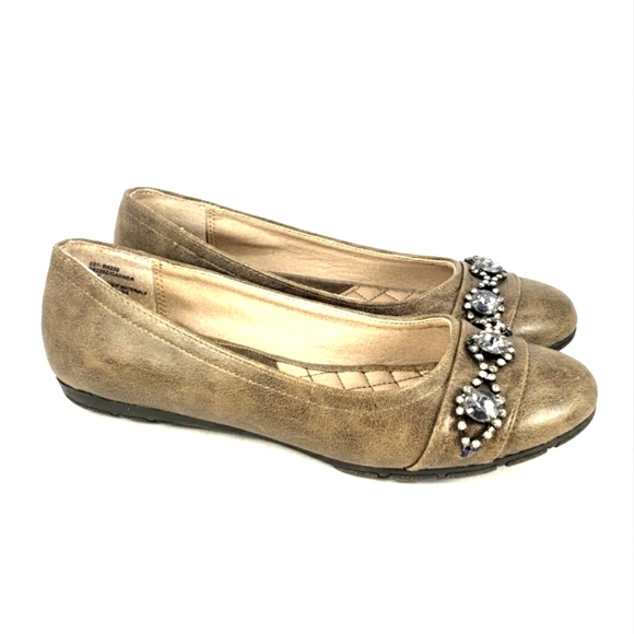 Rialto | Shoes | Rialto Garner Stone Slip On Pillowed Insole Jeweled ...